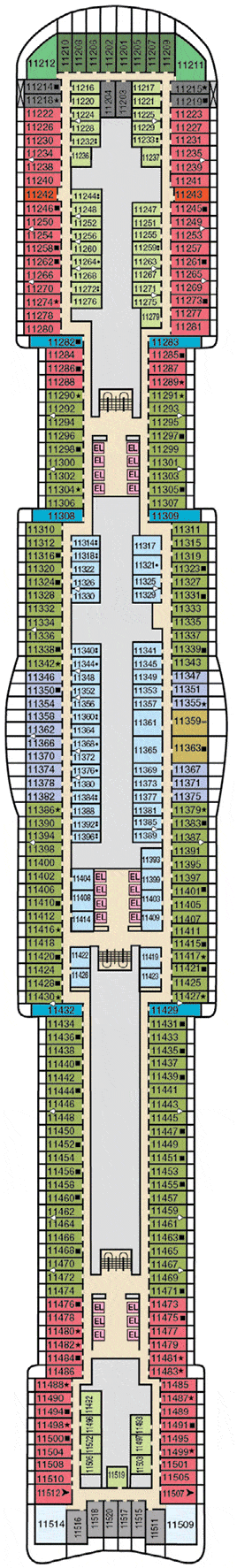 Carnival Jubilee Deck plan & cabin plan