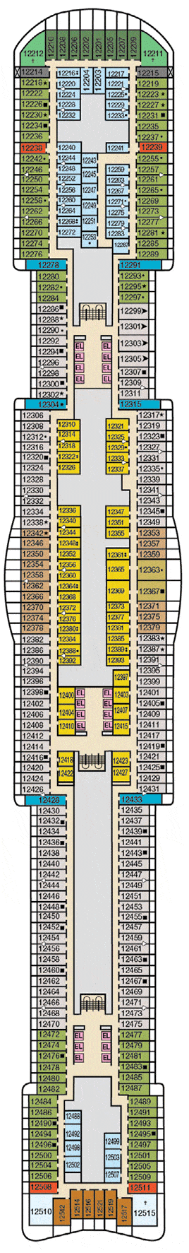 Carnival Jubilee Deck plan & cabin plan