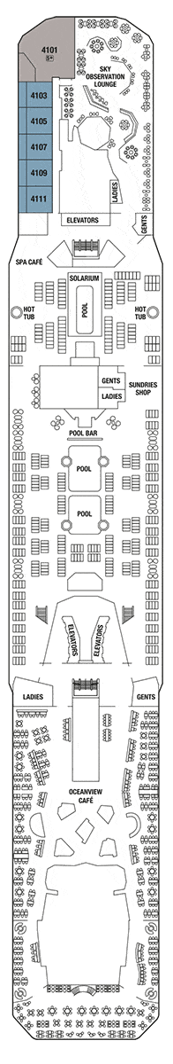 Celebrity Reflection Deck plan & cabin plan