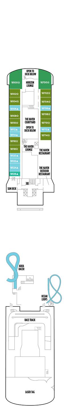 Norwegian Encore Deck plan & cabin plan