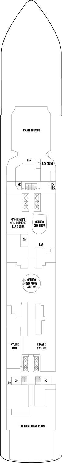 Norwegian Escape Deck plan & cabin plan