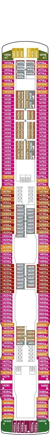 Norwegian Escape Deck plan & cabin plan