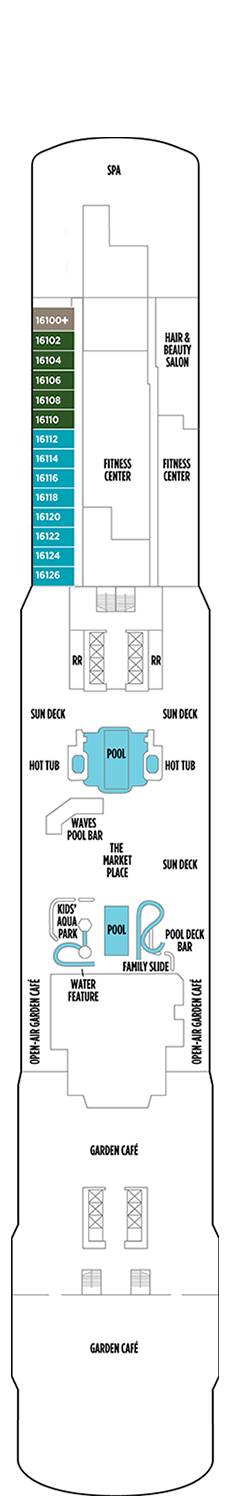 Norwegian Escape Deck plan & cabin plan