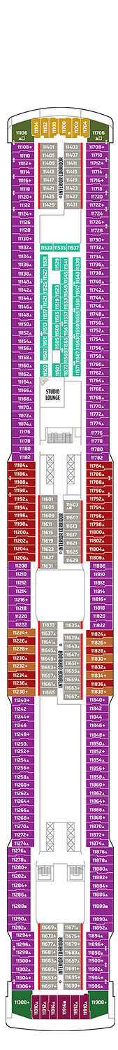 Norwegian Getaway Deck plan & cabin plan