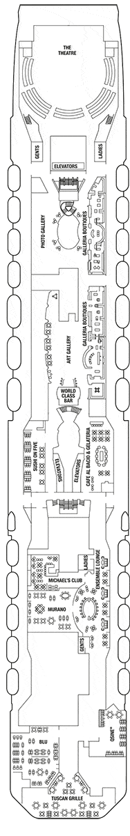 Celebrity Reflection Deck plan & cabin plan