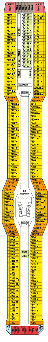 Celebrity Reflection Deck plan & cabin plan