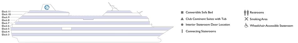 Azamara Journey Deck plan & cabin plan