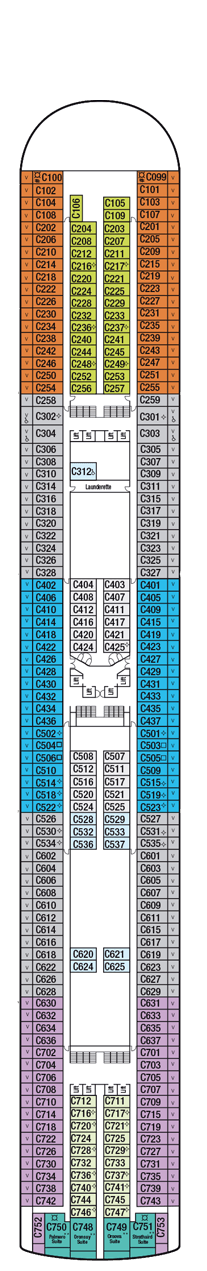 Azura Deck plan & cabin plan