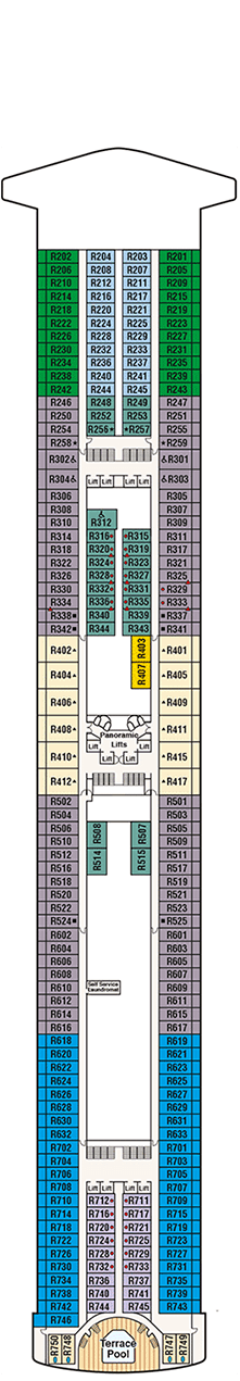 Caribbean Princess Deck plan & cabin plan