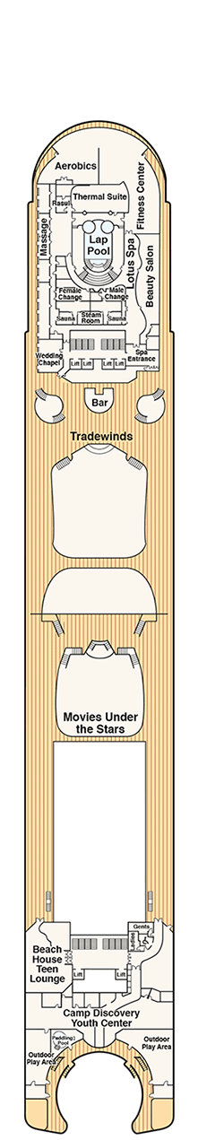 Caribbean Princess Deck plan & cabin plan