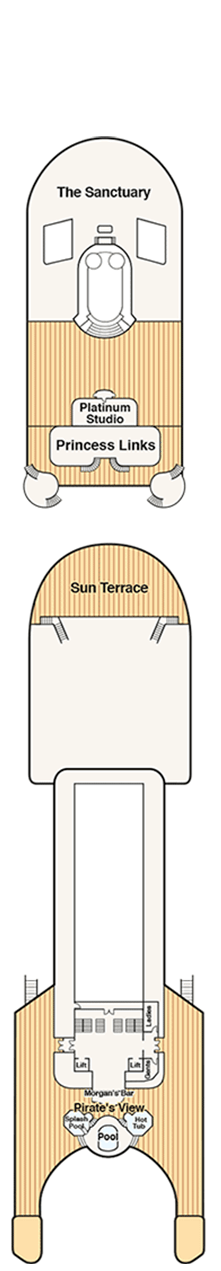 Caribbean Princess Deck plan & cabin plan