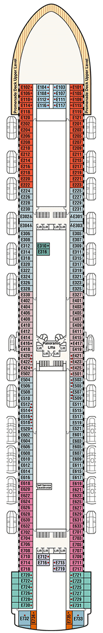 Caribbean Princess Deck plan & cabin plan