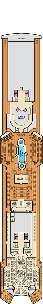 Carnival Elation Deck plan & cabin plan
