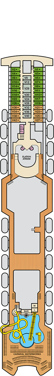 Carnival Elation Deck plan & cabin plan