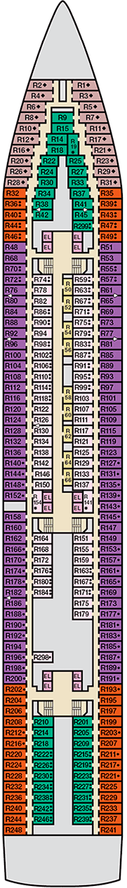 Carnival Elation Deck plan & cabin plan