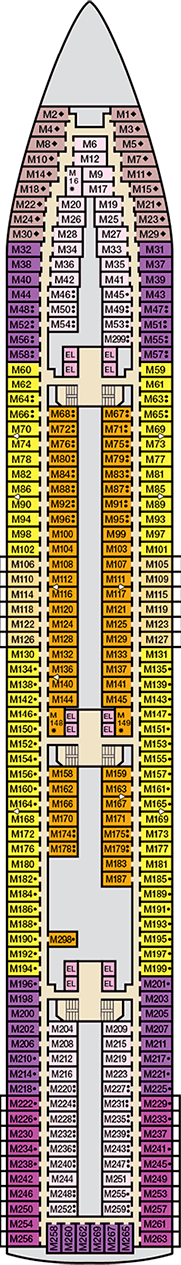 Carnival Elation Deck plan & cabin plan