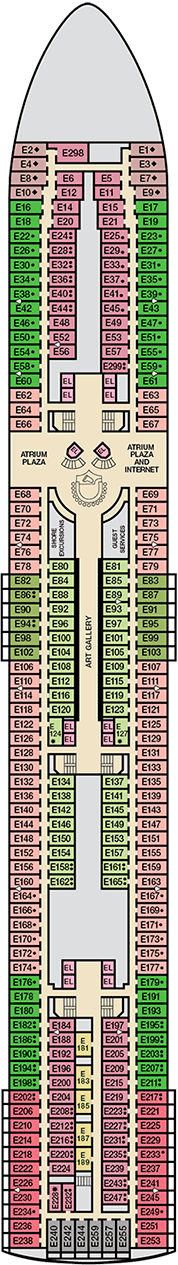 Carnival Elation Deck plan & cabin plan