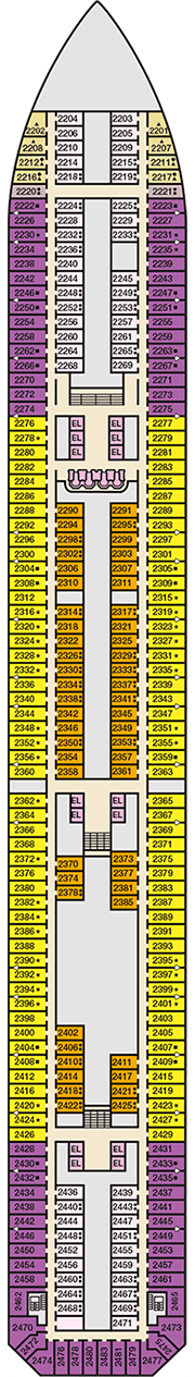 Carnival Freedom Deck plan & cabin plan