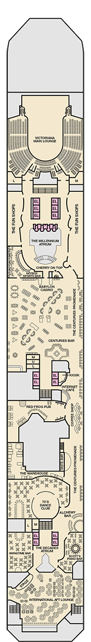 Carnival Freedom Deck plan & cabin plan