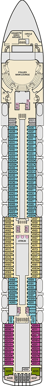 Carnival Legend Deck plan & cabin plan
