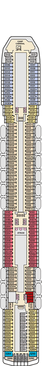 Carnival Legend Deck plan & cabin plan