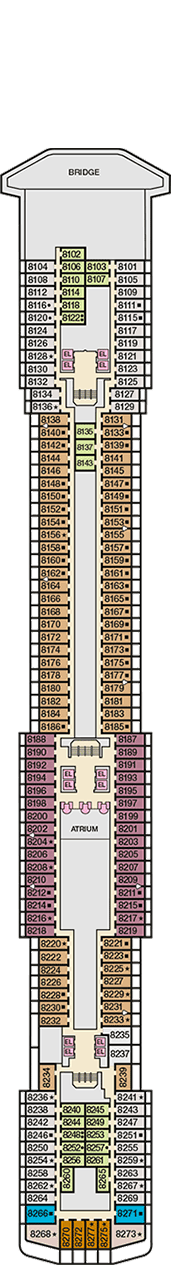 Carnival Legend Deck plan & cabin plan