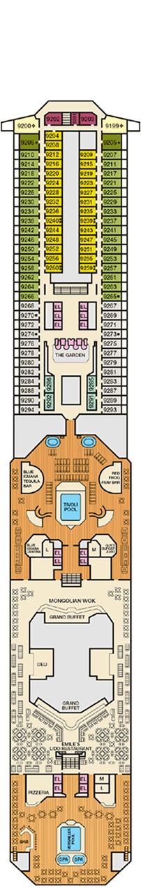 Carnival Liberty Deck plan & cabin plan