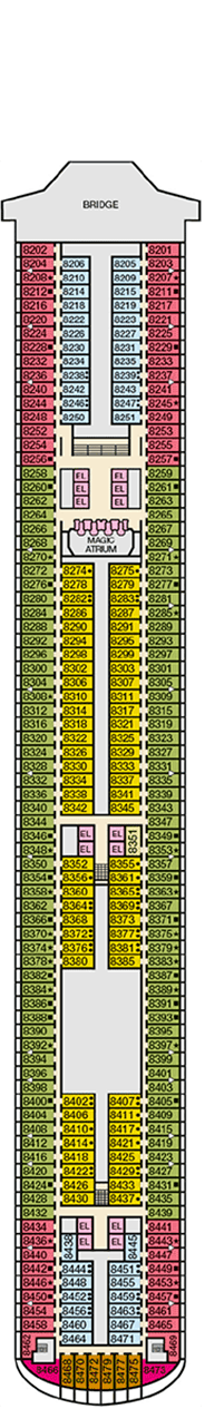 Carnival Magic Deck plan & cabin plan