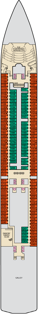 Carnival Spirit Deck plan & cabin plan