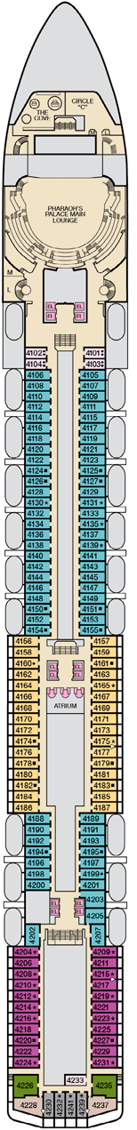 Carnival Spirit Deck plan & cabin plan