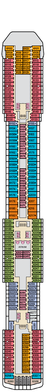 Carnival Spirit Deck plan & cabin plan