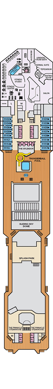 Carnival Splendor Deck plan & cabin plan