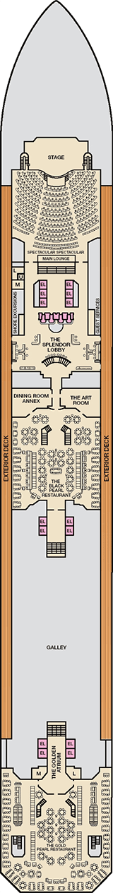 Carnival Splendor Deck plan & cabin plan