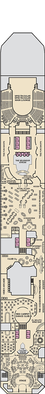 Carnival Splendor Deck plan & cabin plan