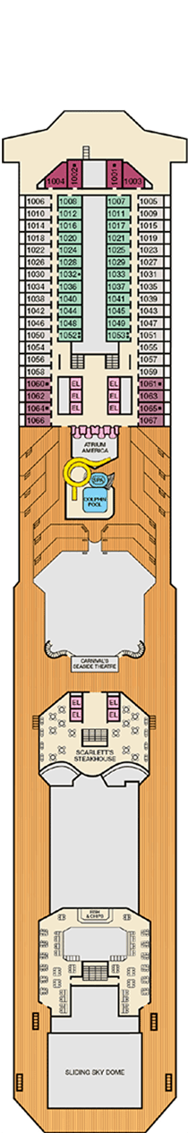 Carnival Valor Deck plan & cabin plan