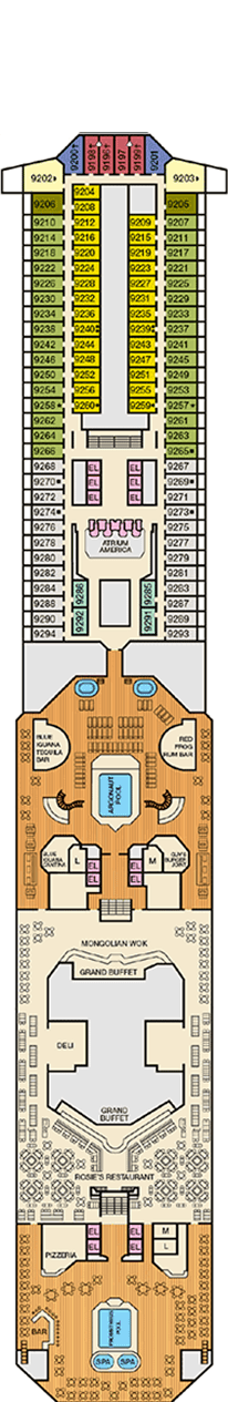 Carnival Valor Deck plan & cabin plan
