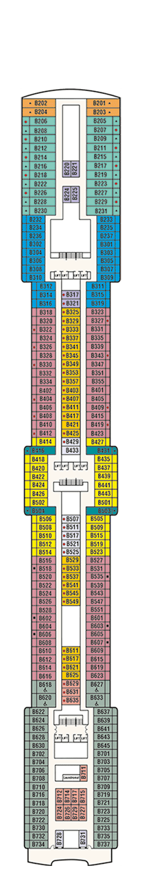 Coral Princess Deck plan & cabin plan
