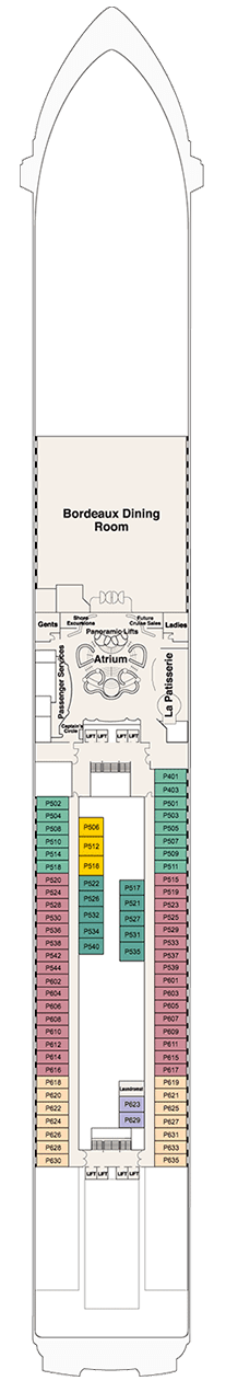 Coral Princess Deck plan & cabin plan