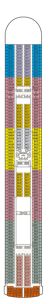 Crown Princess Deck plan & cabin plan