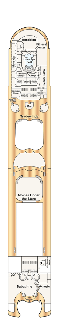Crown Princess Deck plan & cabin plan