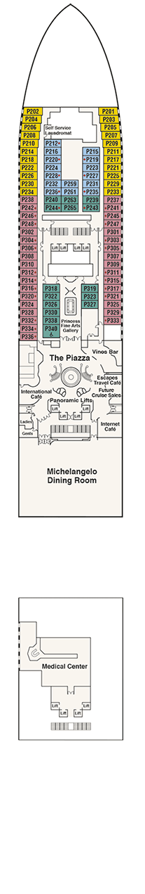 Crown Princess Deck plan & cabin plan
