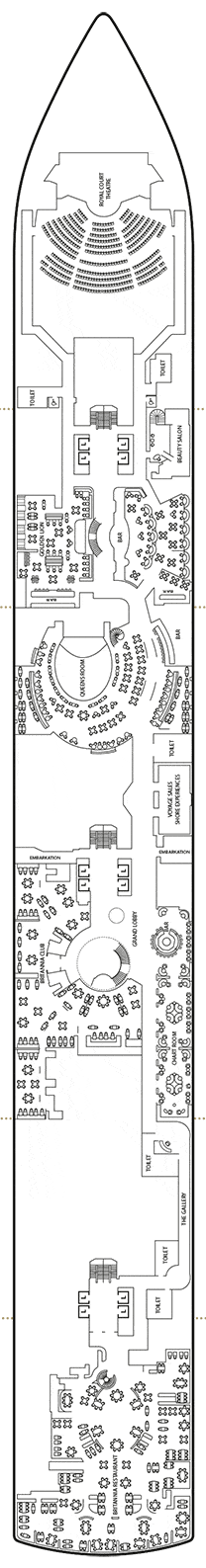 Queen Anne Deck plan & cabin plan