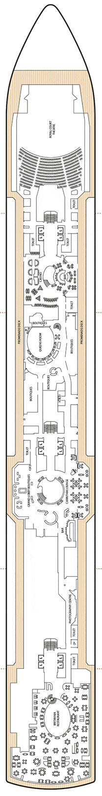 Queen Anne Deck plan & cabin plan