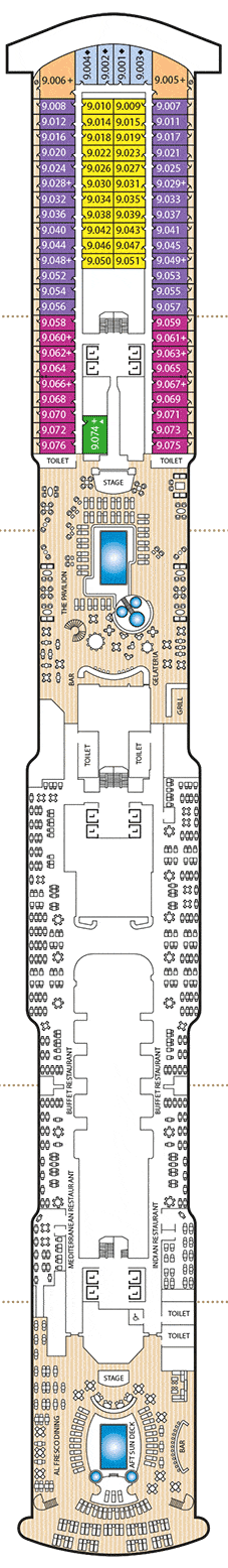 Queen Anne Deck plan & cabin plan
