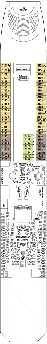 Celebrity Solstice Deck plan & cabin plan