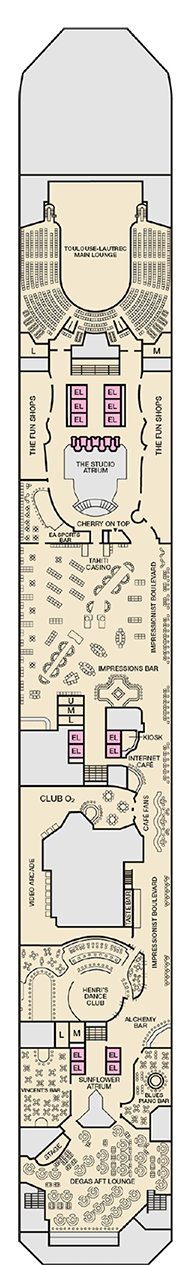 Carnival Conquest Deck plan & cabin plan