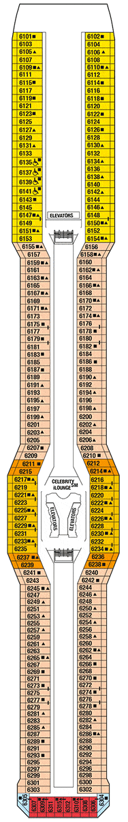 Celebrity Solstice Deck plan & cabin plan