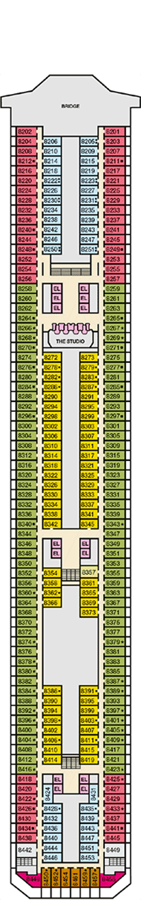 Carnival Conquest Deck plan & cabin plan