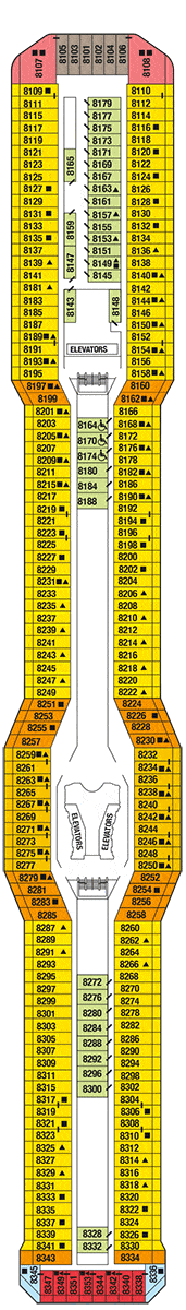 Celebrity Solstice Deck plan & cabin plan