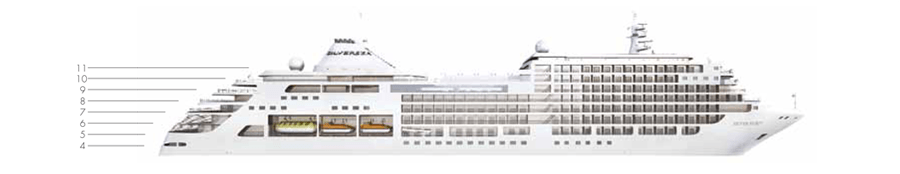 Silver Spirit Deck plan & cabin plan